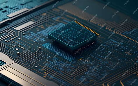 Premium Ai Image Realistic Computer Microchip Processor Electrical