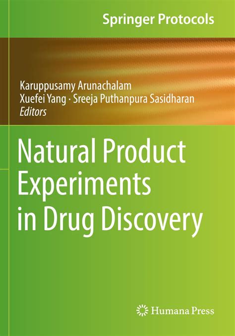 Natural Product Experiments In Drug Discovery Springer Protocols Handbooks 9781071626856
