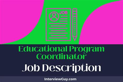 Educational Program Coordinator Job Description Updated For 2025