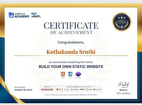 Sruthi Kothakonda On Linkedin Nxtwave Ccbpacademy Ccbpintensive Nxtwaveintensive Ccbp