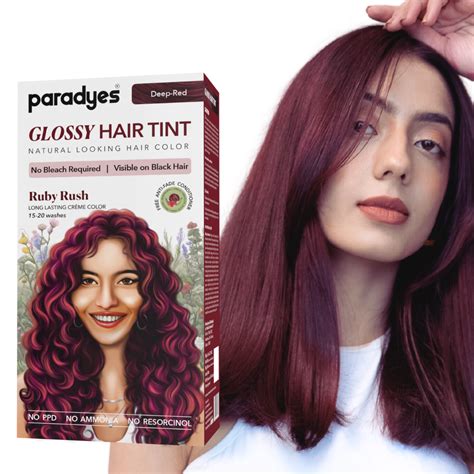 Buy Now Paradyes Ruby Rush Glossy Hair Tint No Bleach Semi Permanent