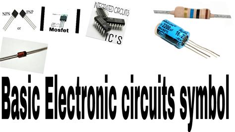 Basic Electronic Component And Circuit Symbol By Gourav Electrical And Electronics Youtube