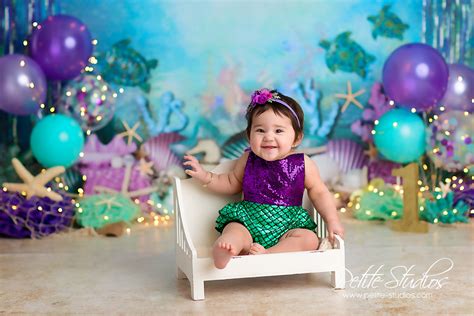 Naperville And Chicago Photographer Mermaid Themed Cake Smash