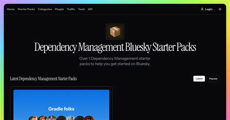 Dependency Management Bluesky Starter Packs 1 Lists • Mar 2025