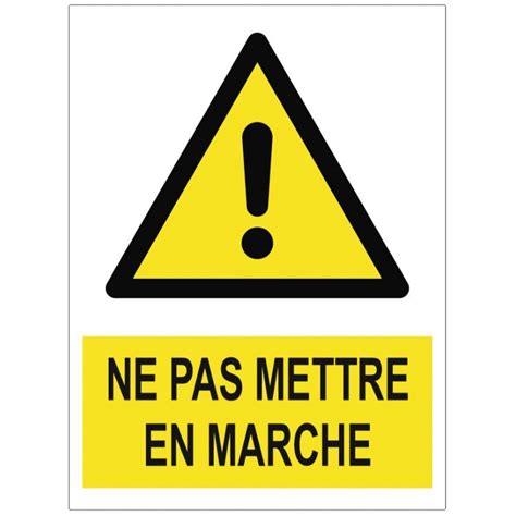 Panneau Ne Pas Mettre En Marche Sticker Communication