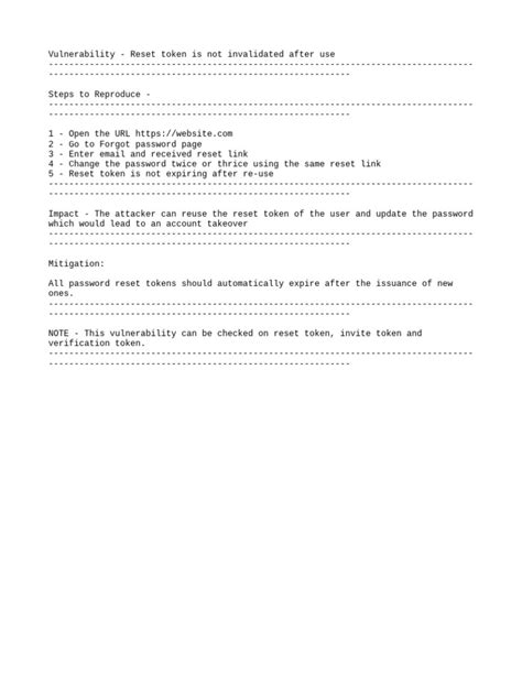 Token Is Invalidated After Use Pdf