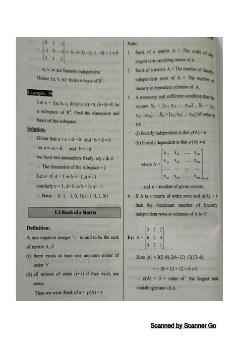 SOLUTION Rank Of A Matrix Studypool
