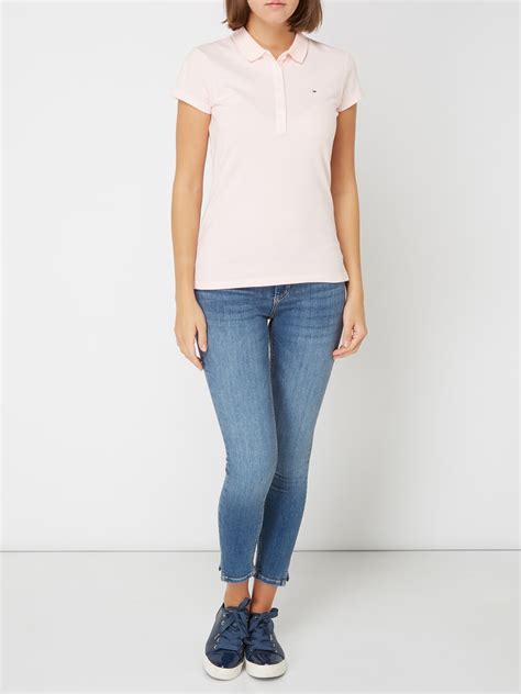 Tommy Hilfiger Slim Fit Poloshirt Mit Logo Stickerei Rosa Online Kaufen