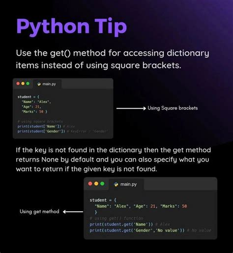 Python Datascience Programming Dictionary Getmethod Coding