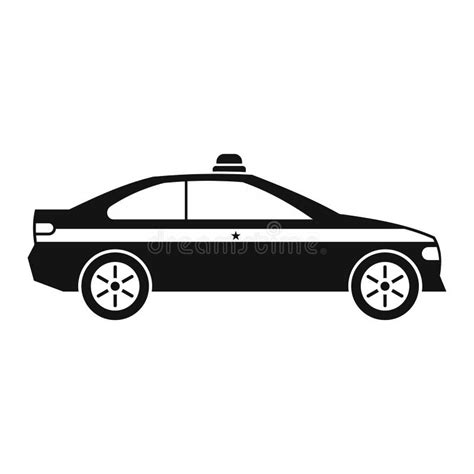 Police Car Black Icon Stock Vector Illustration Of Background 79785271