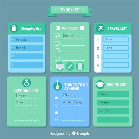 Pour Faire La Liste Pack Vecteur Gratuite