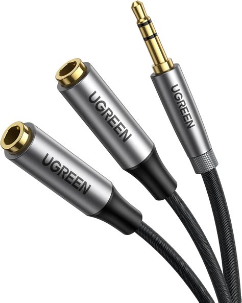 Ugreen 35mm Splitter Double Headphone Jack Stereo Audio Adapter 2 Way