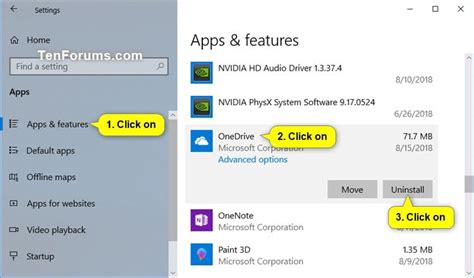 Uninstall OneDrive In Windows 10 Tutorials