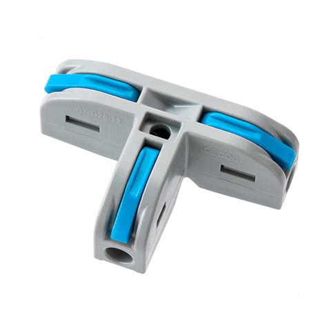 T Type Lever Wire Connector 3 Pin Quick Splitter Compact Splicing Wire Connector