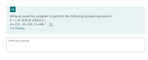 solved 18 write an assembly program to perform the following