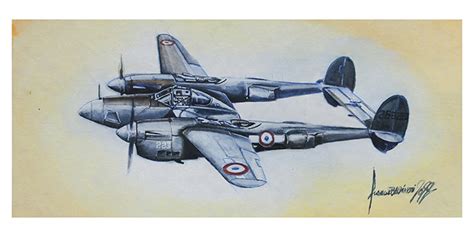 Lockheed Lightning F5B Serial 4268223 WingsArtGallery