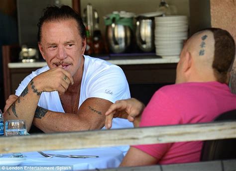 Mickey Rourke Lunches With Mma Star Chuck Liddell Daily Mail Online