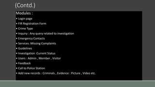 Online Crime Reporting System By Using PHP PPTX