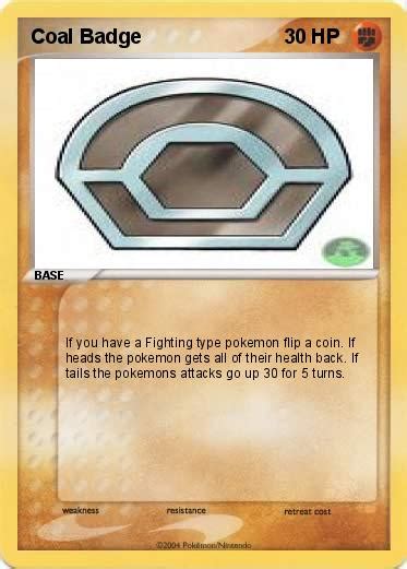 Pokémon Coal Badge My Pokemon Card