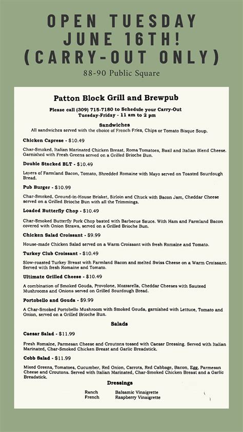 Patton Block Grill And Brewpub Home Facebook