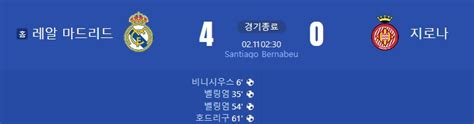 더쿠 레알 마드리드 Vs 지로나 골장면