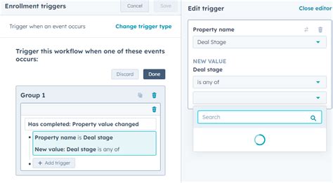 Hubspot Community Workflow Trigger Not Showing Value Options For A