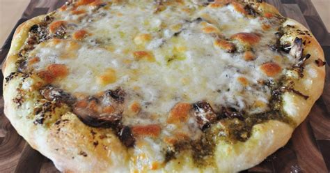 My Tiny Oven Pesto Mushroom Pizza And The Best Pizza Crust Ever