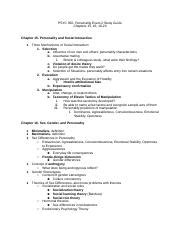 PSYC 350 Exam 2 Study Guide 1 Docx PSYC 350 Personality Exam 2