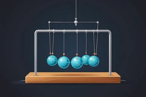 Premium Photo Newtons Cradle For Physics Demonstrations Vector Illustration In Flat Style