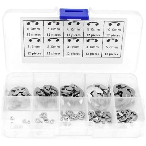 PCS Size E Clip Anneau De Retenue Externe Snap Kit De Assortiment Anneau De Circlips