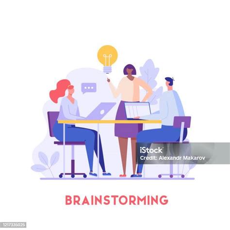 Tim Karyawan Mendiskusikan Proyek Atau Ide Baru Konferensi Bisnis