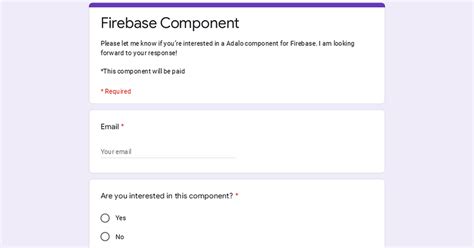 💻 Firebase Component Interest General Discussion Adalo