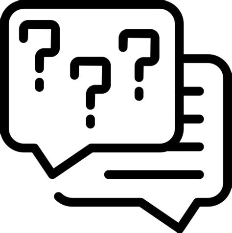 Faq Exclamation Mark Icon Outline Problem Vector Image