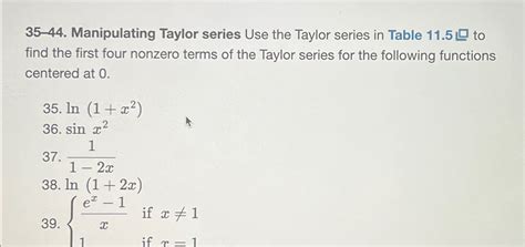 Solved I Need Question 37 ﻿please35 44 ﻿manipulating Taylor