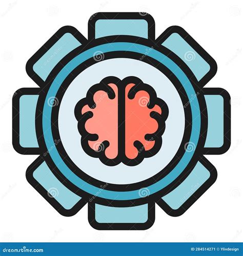 Vector De Icono Del Cerebro Del Motor Ilustración Del Vector