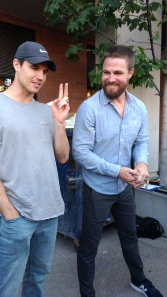 Stephen And Robbie Amell Speaking To Code 8 Extras Tumbex