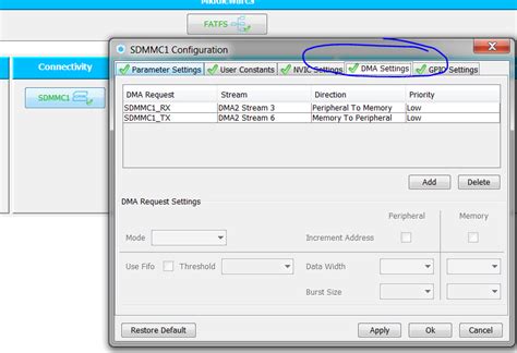 Solved Stm32h7 Nucleo Dma Tab In Cubemx Configuration O