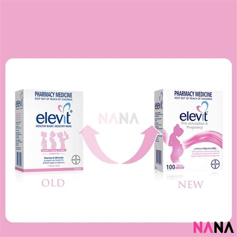 Elevit วิตามินรวมสำหรับตั้งครรภ์ 100 เม็ด Nana Mall