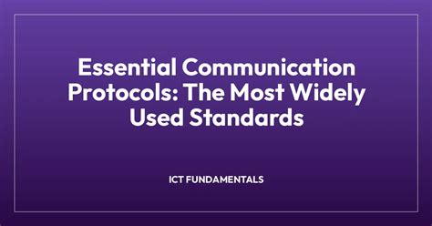 Essential Communication Protocols The Most Widely Used Standards Lis Library And Information