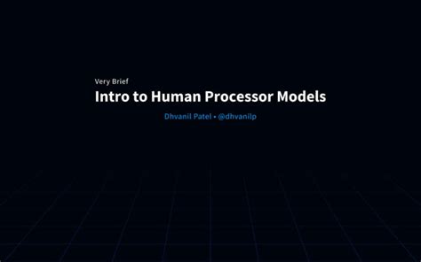 Very Brief Intro To Human Perception Models Ppt