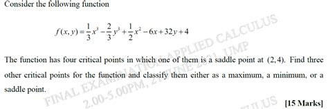 Solved Consider The Following Function F X Y X Chegg Com