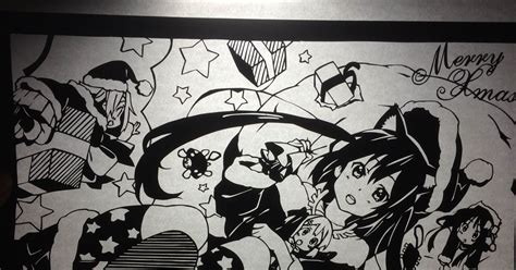 切り絵 けいおんクリスマスバージョンの切り絵をしました ポン＠切り絵のイラスト Pixiv