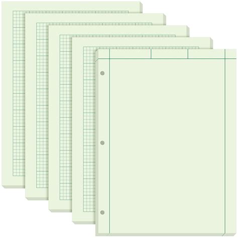 Seajan 5 Pcs Engineering Paper Notebook Engineering Computation Pad 8 5 X 11