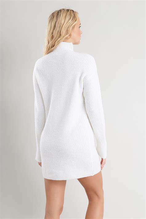Mock Neck Sweater Dress