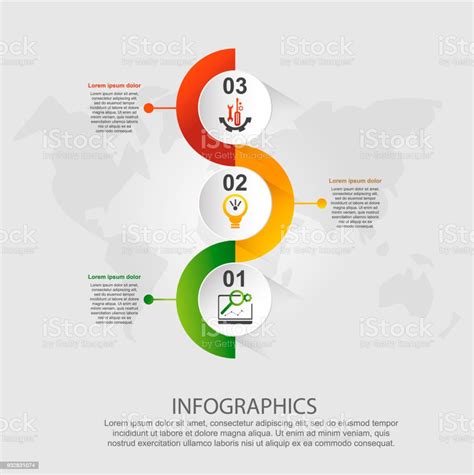 현대 벡터 일러스트 레이 션 3d 세 가지 요소 사각형 Infographic 서클에 대 한 템플릿 아이콘 및 텍스트를 포함합니다