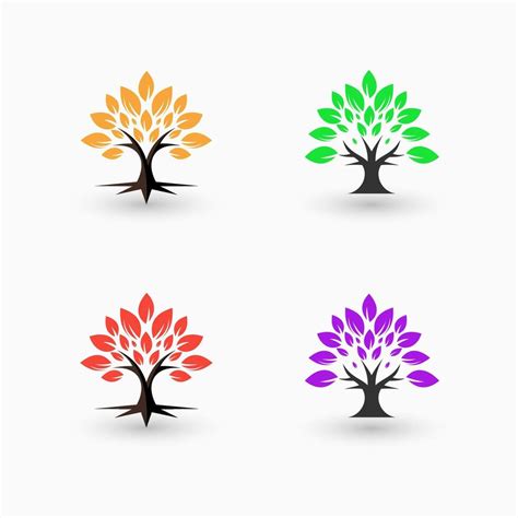Tree Illustration Design Set Vector Art At Vecteezy