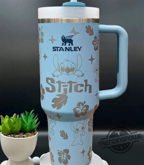 Stitch Stanley Tumbler Disney Stitch Stanley Cup Hoodie Sweater Long Sleeve V Neck Tee