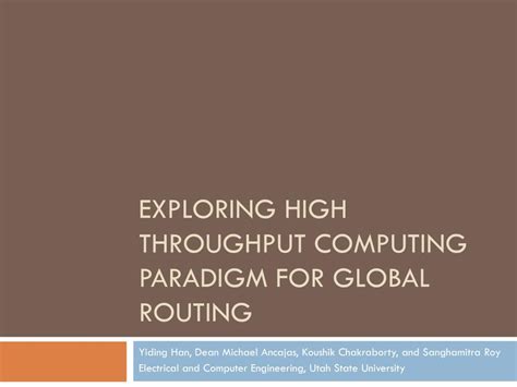 PPT Hybrid GPU CPU Global Routing For VLSI Design Optimization PowerPoint Presentation ID