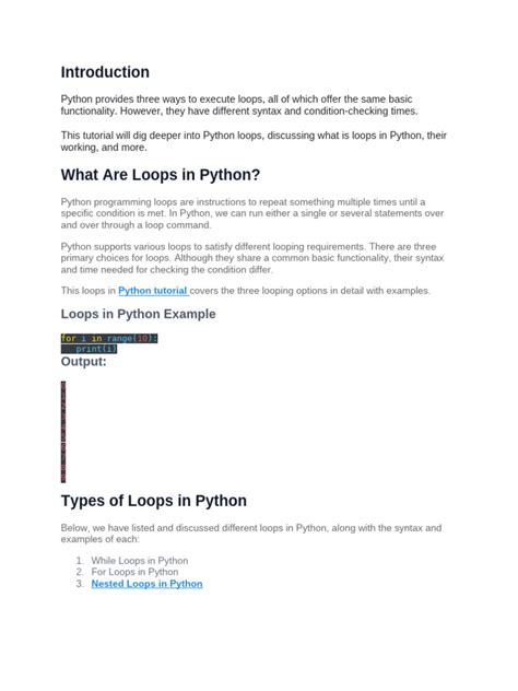 Looping Pdf Control Flow Python Programming Language
