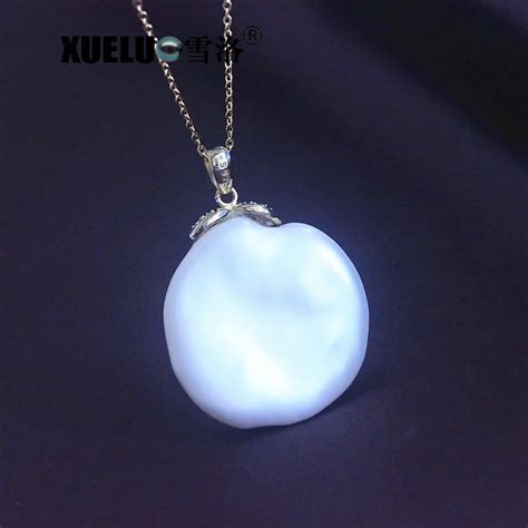25 30mm Large Coin Natural Baroque Freshwater Pearl Necklace Xl120057